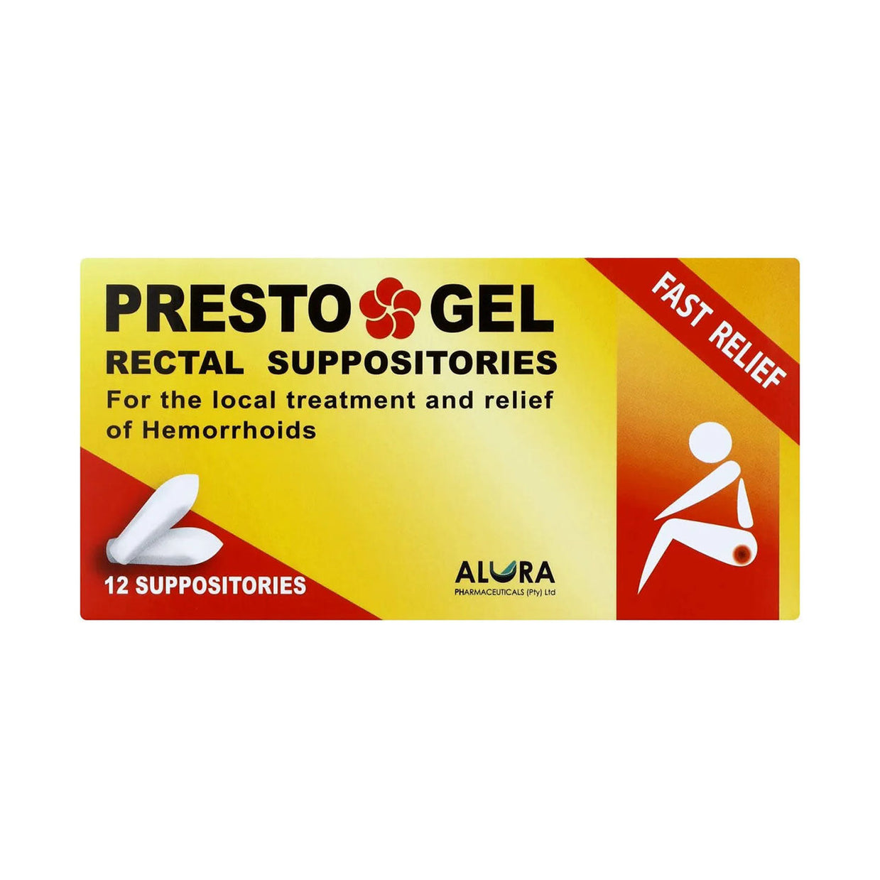 Presto Gel 12 Suppositories - Med365