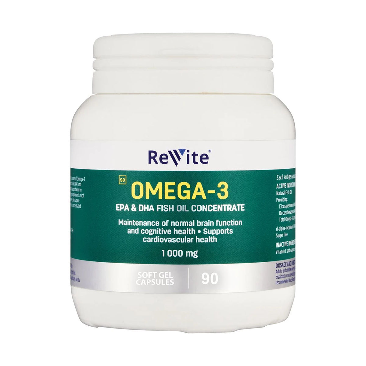 Revite Omega 3 1000mg 90 Capsules - Med365