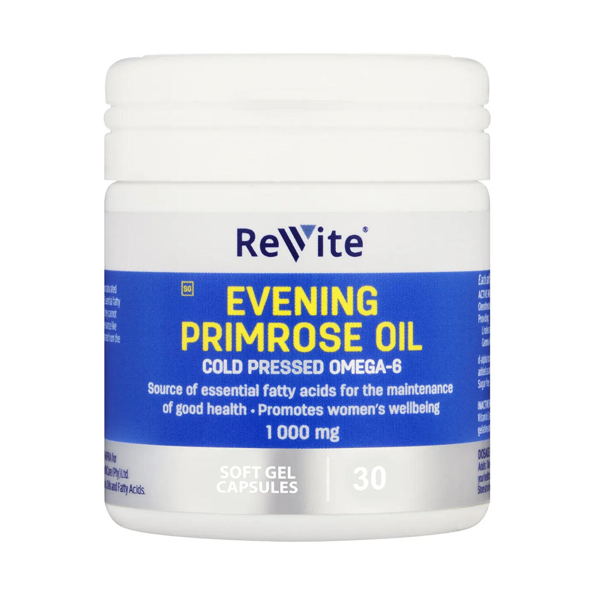 Revite Evening Primrose Oil 1000mg 30 Softgels Capsules - Med365