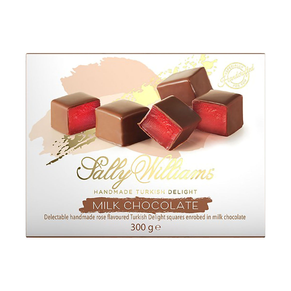 Sally Williams Handmade Turkish Delight Milk Chocolate 300g - Med365