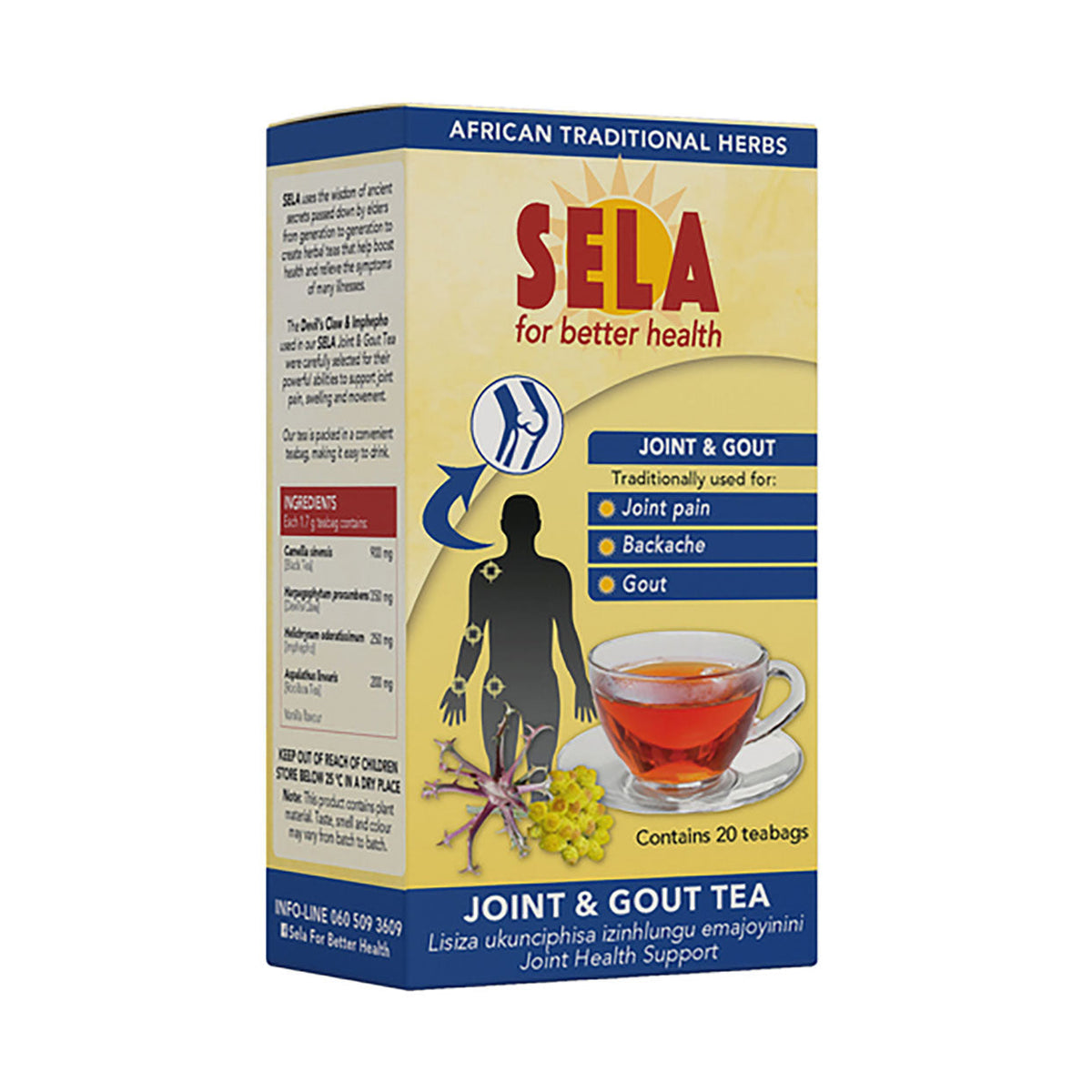 Sela Joint And Gout Health Tea 20 Teabags - Med365