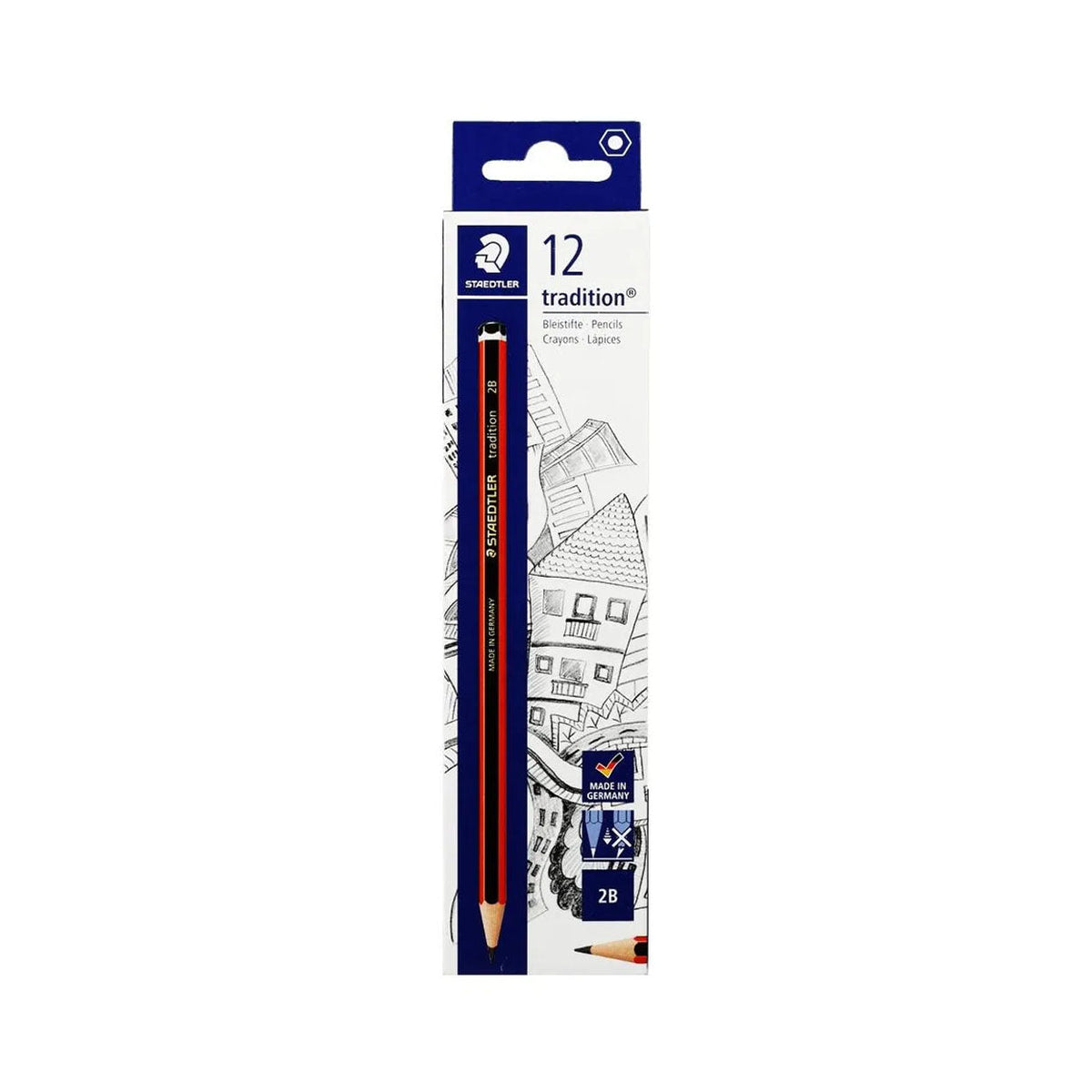 Staedtler Pencil Tradition 2b 12 Pack - Med365