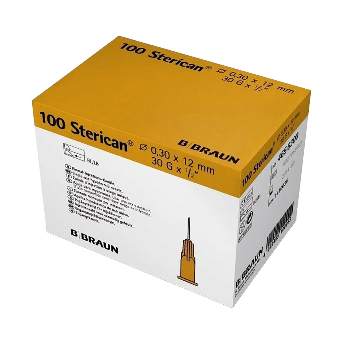 Sterican Needle 30g x 12mm Light Yellow 100 Pack - Med365