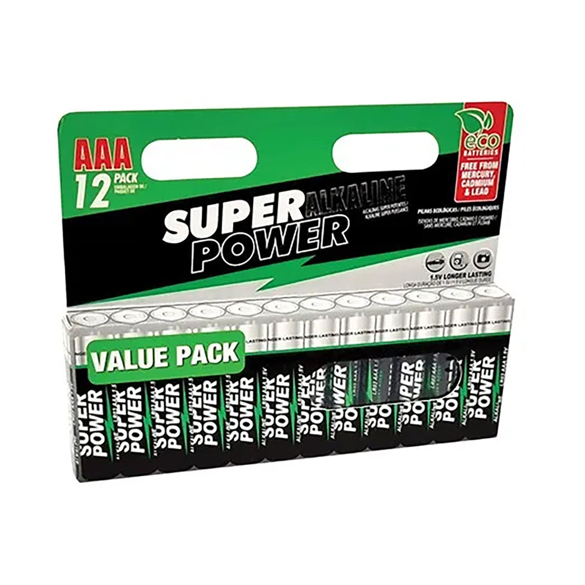Super Power Alkaline Batteries Aaa 12 Pack - Med365