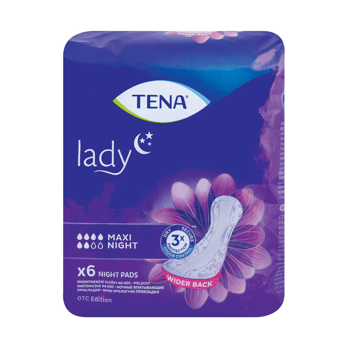Tena Lady Maxi Night 6 Pads - Med365