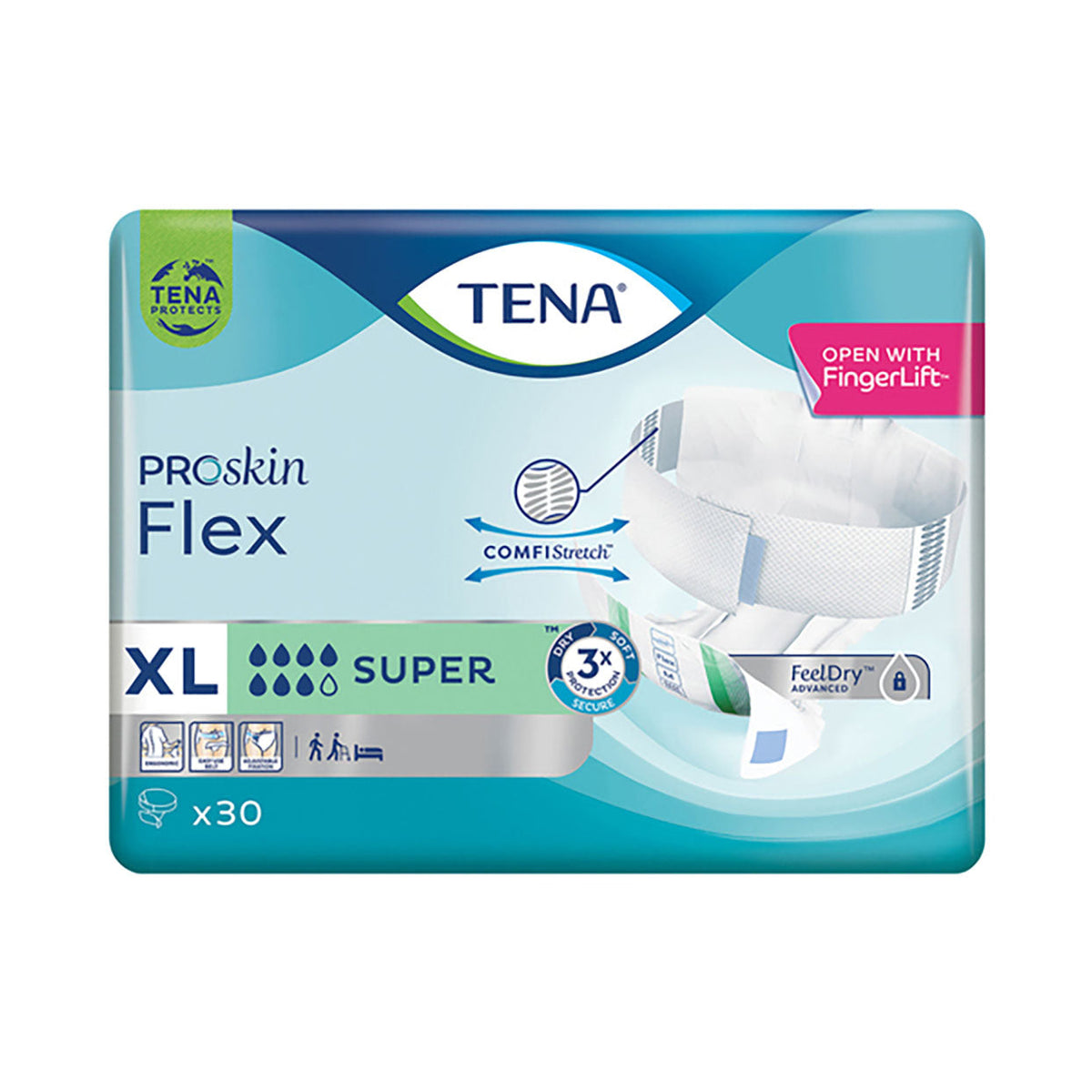 Tena Proskin Flex Super Extra Large 30 Pack - Med365