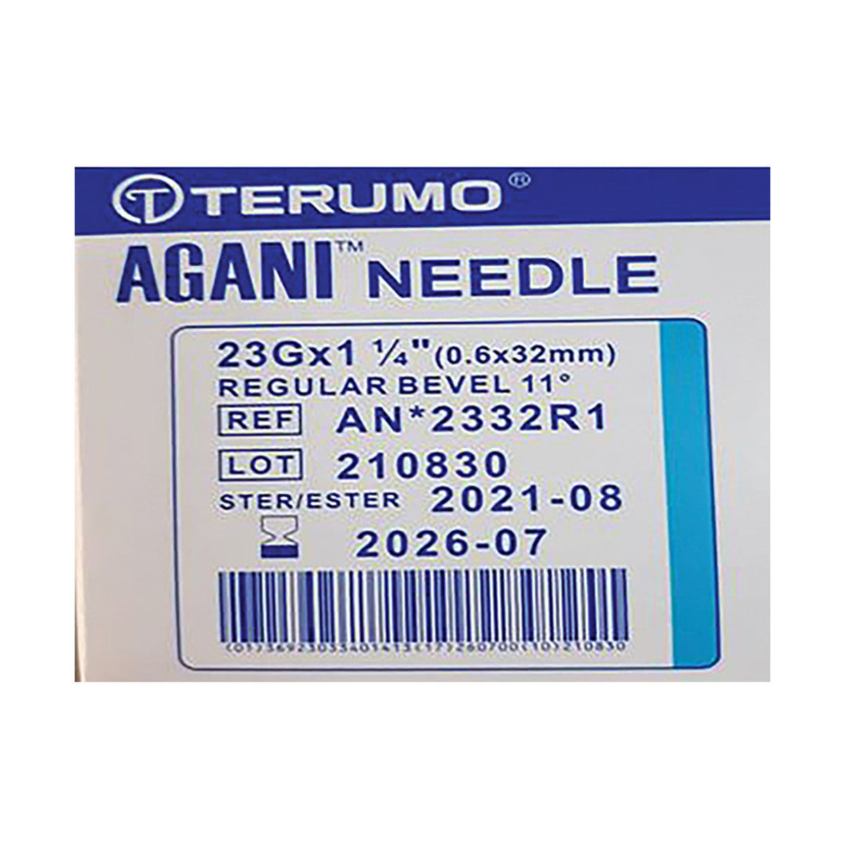 Terumo Needle 23g x 32mm Blue 100 Pack - Med365