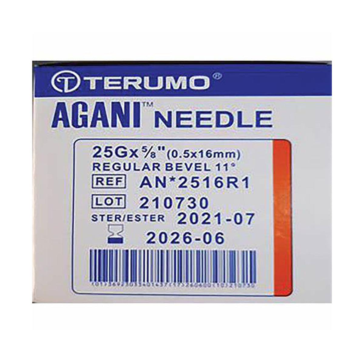 Terumo Needle 25g x 16mm Orange 100 Pack - Med365