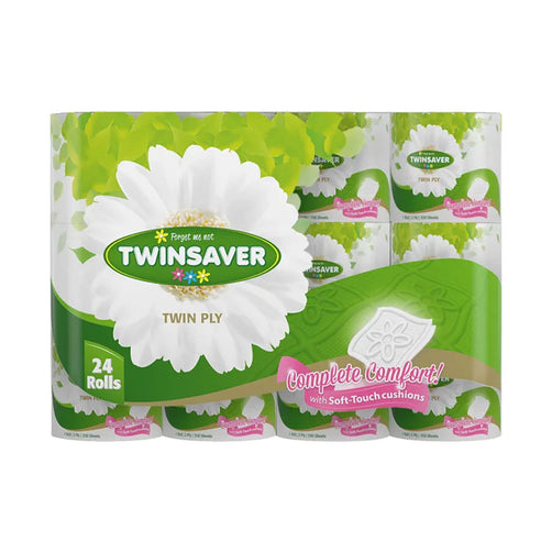 Twinsaver Toilet Paper Single Rolls 2 Ply 24 Pack - Med365