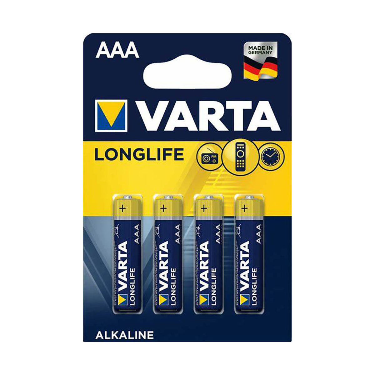 Varta Longlife Battery AAA 4 Pack - Med365