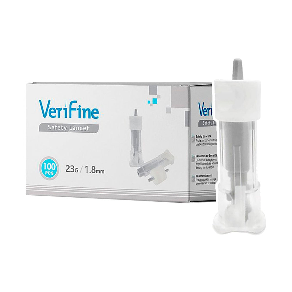 Verifine Lancet Safety 23g 1.8m 100 Pack - Med365