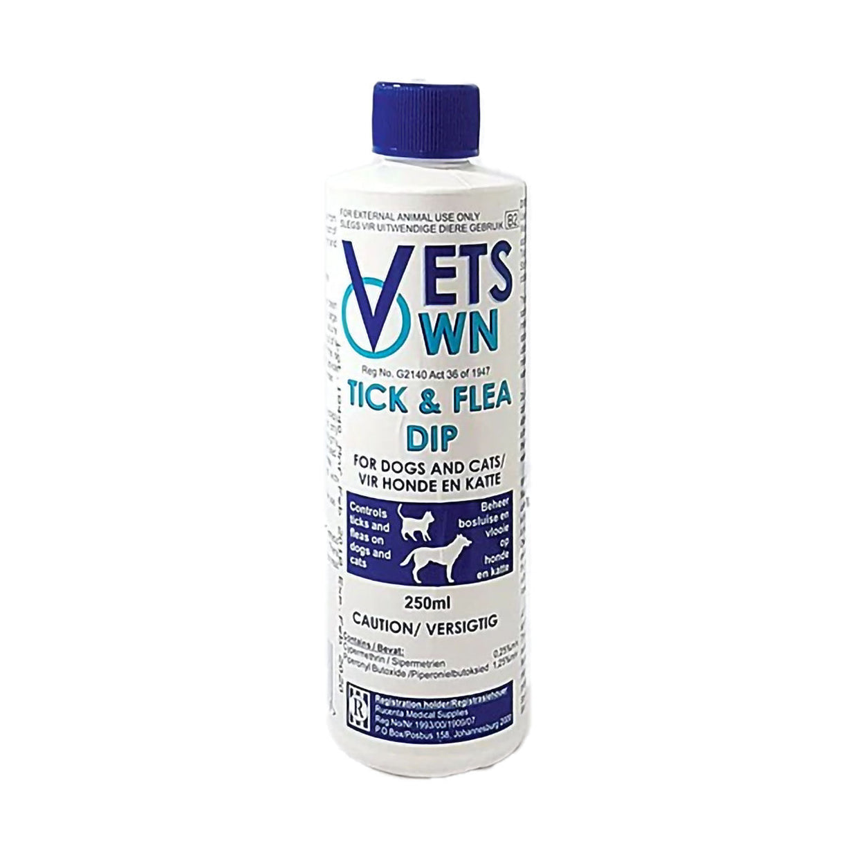 Vets Own Tick & Flea Dip 250ml - Med365