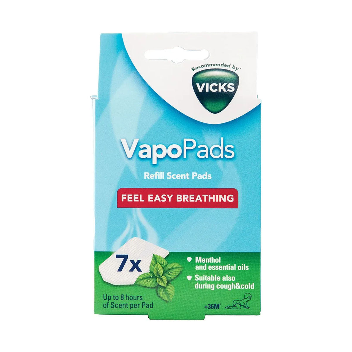 Vicks Menthol Vapo Pads 7 Pack - Med365