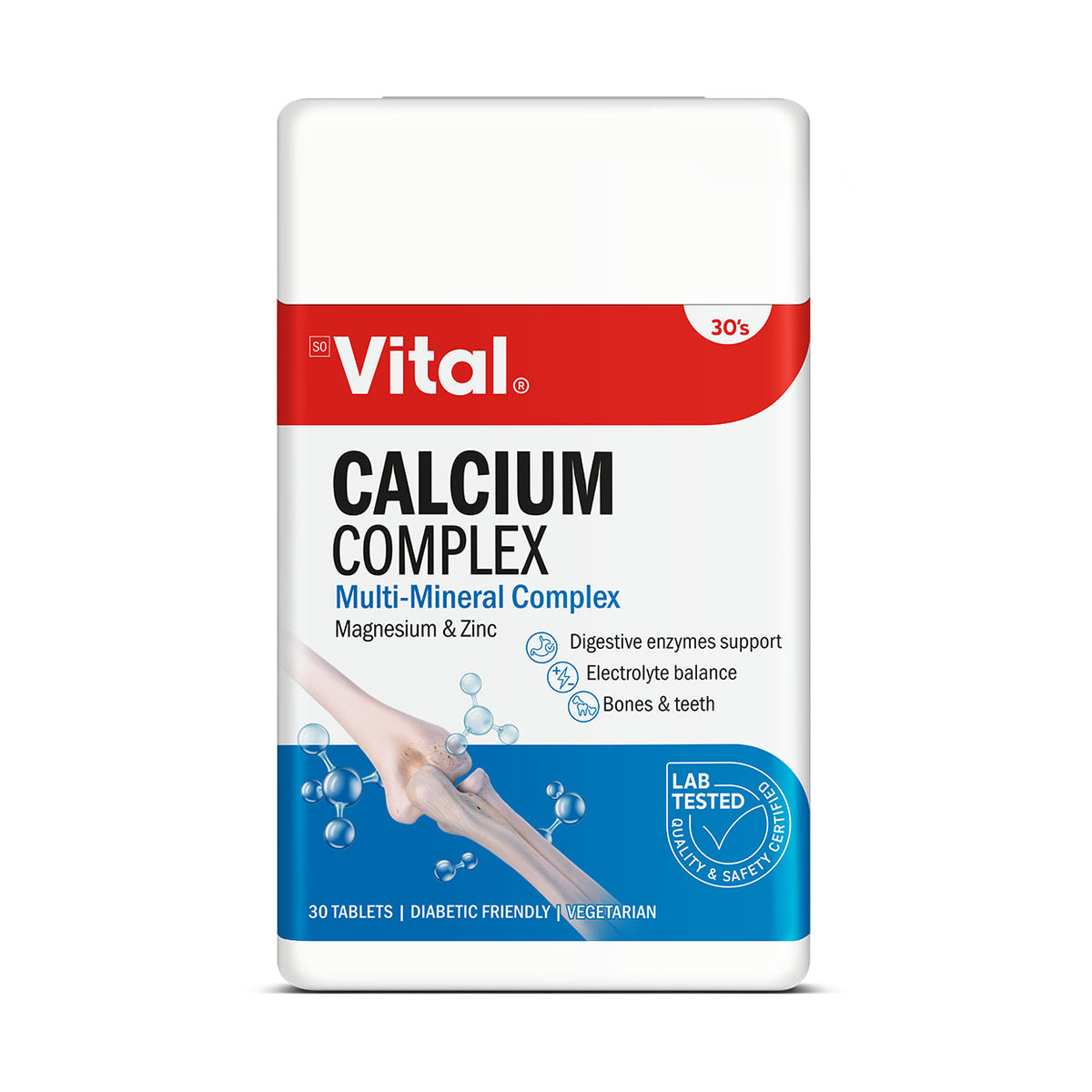 Vital Calcium Complex 30 Tablets - Med365