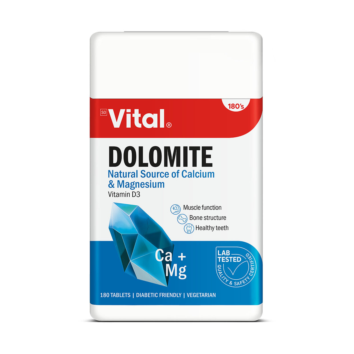 Vital Dolomite 180 Tablets - Med365