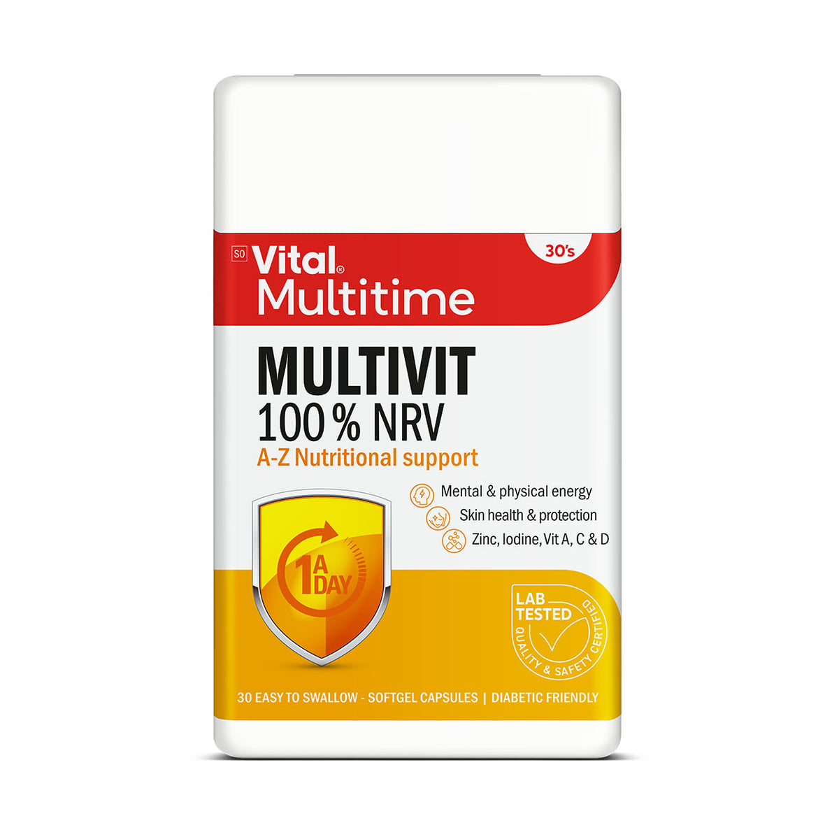 Vital Multivitamin 100% NRV 30 Capsules - Med365