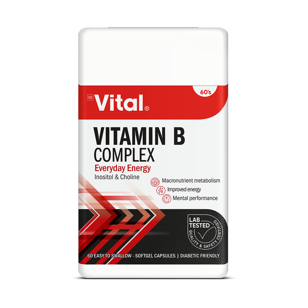 Vital Vitamin B Complex 60 Capsules - Med365