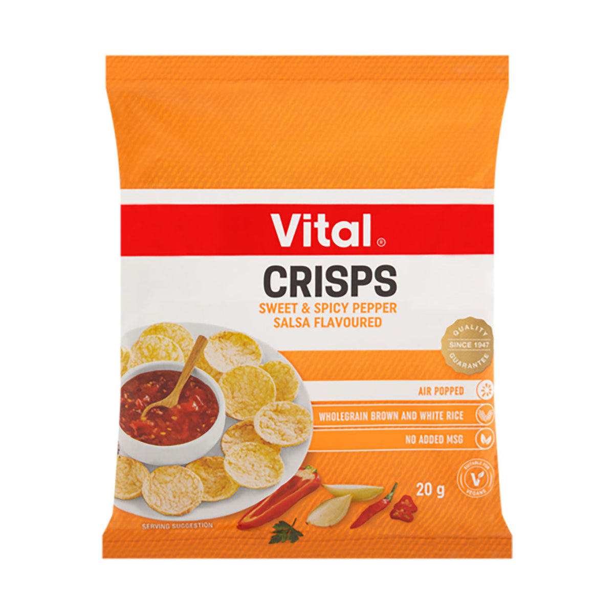 Vital Crisps Sweet Spicy Pepper Salsa 20g - Med365