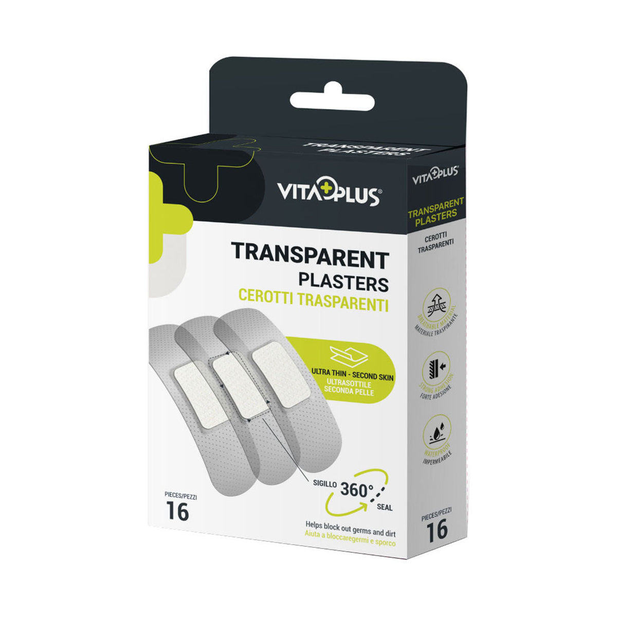 Vitaplus Transparent Plaster Classic 16 Pack - Med365