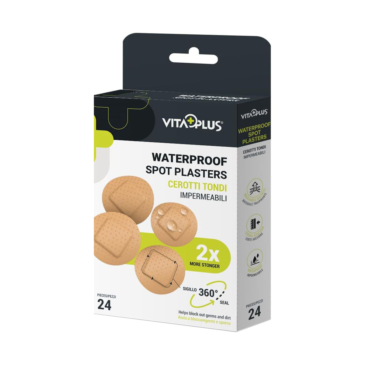 Vitaplus Waterproof Spot Plasters 24 Plasters - Med365