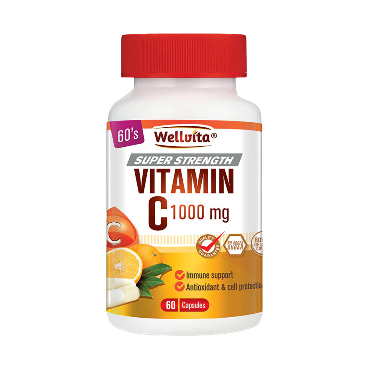 Wellvita Vitamin C 1000mg 60 Capsules - Med365