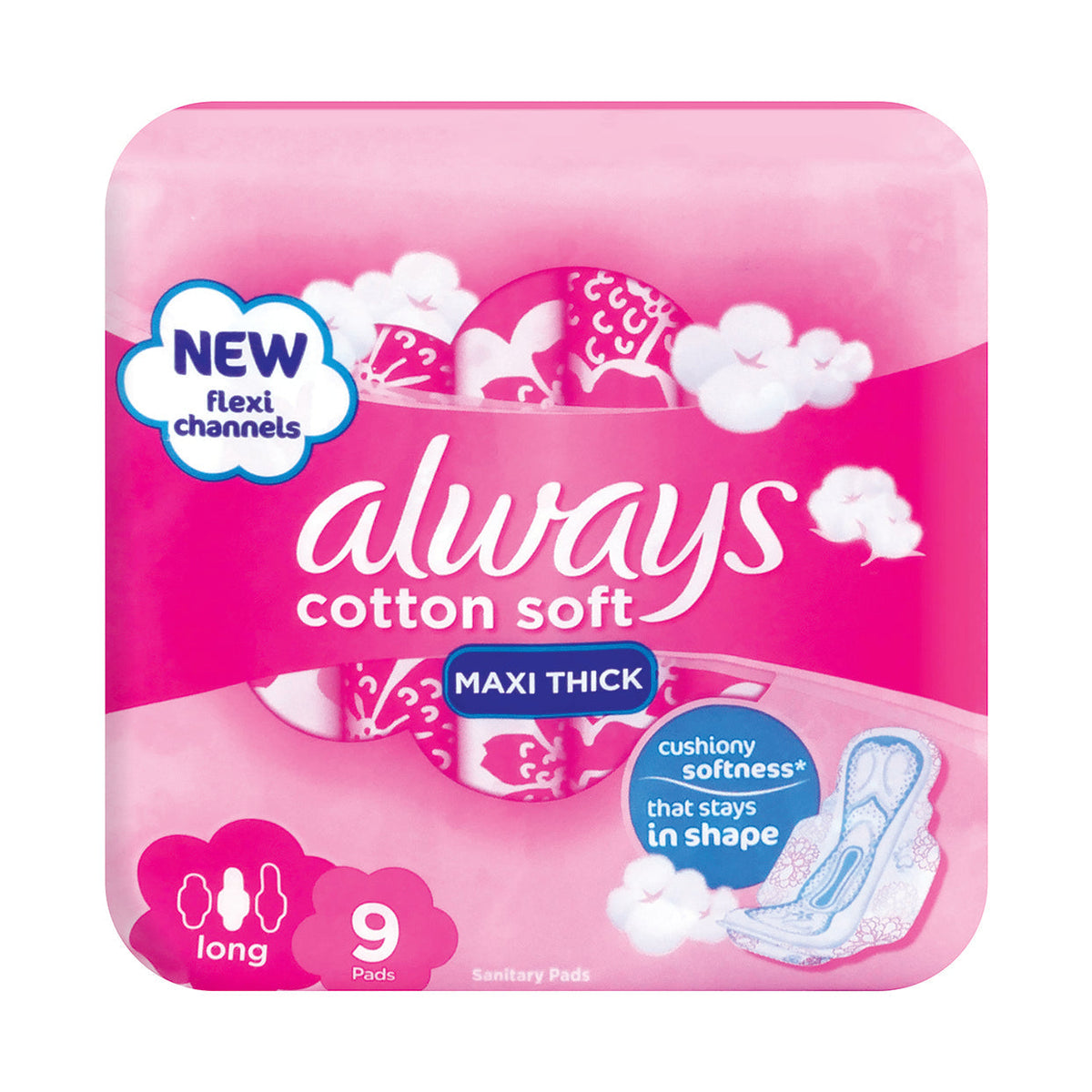 Always Cotton Soft Maxi Long 9 Pads - Med365