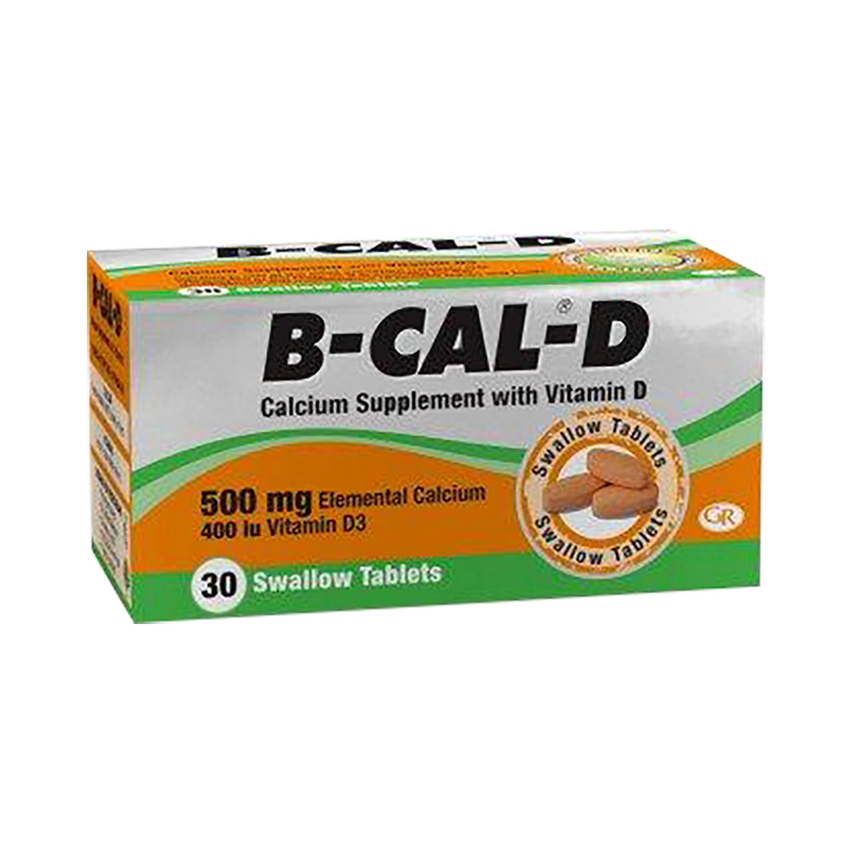 B-Cal-D Calcium Supplement with Vitamin D 30 Tablets - Med365