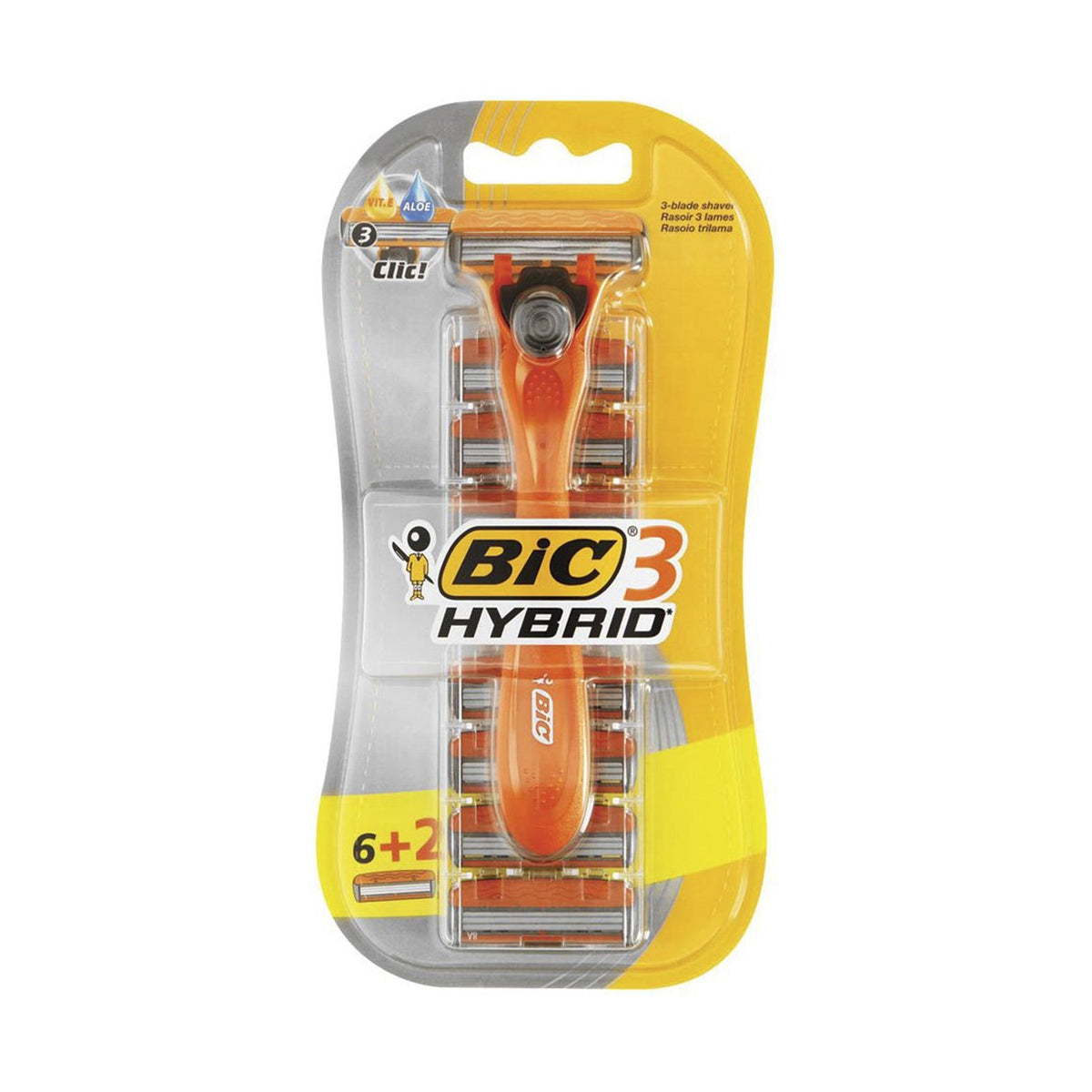 BIC 3 Hybrid Easy Razor Handle & 8 Cartridges - Med365