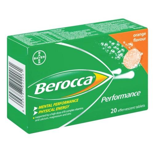 Berocca Performance Orange 20 Effervescent Tablets - Med365
