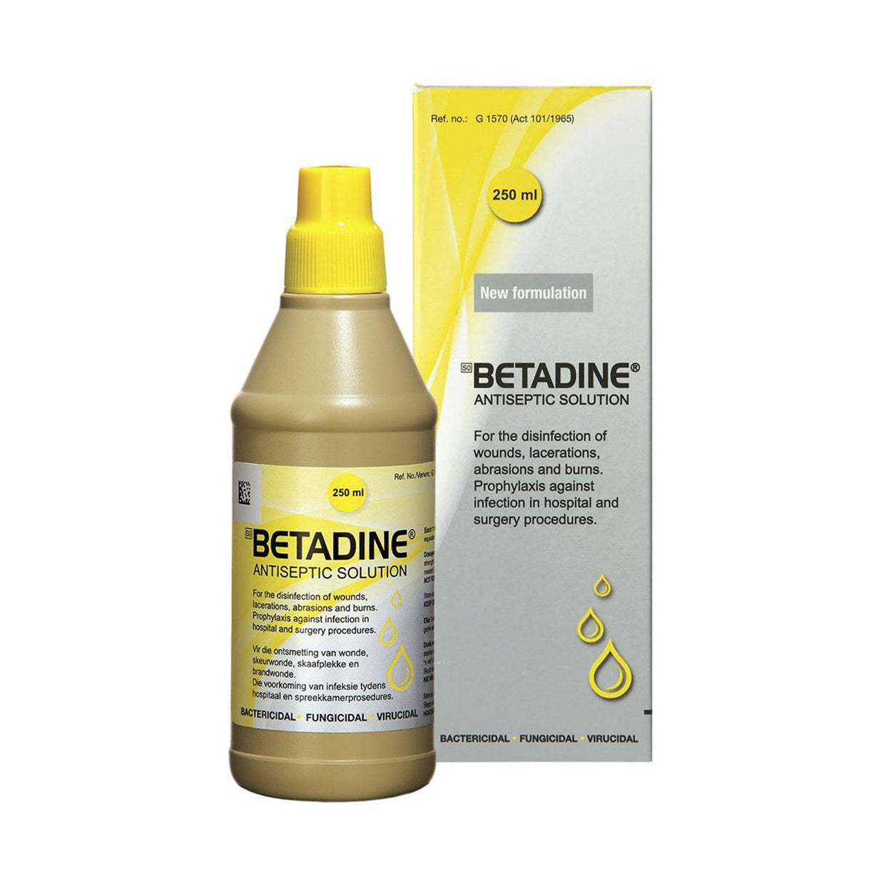 Betadine Antiseptic Solution 250ml - Med365