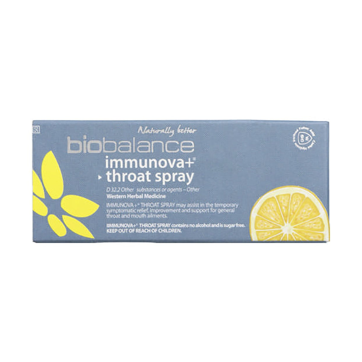 Biobalance Immunova+ Throat Spray Lemon Mint 20ml - Med365