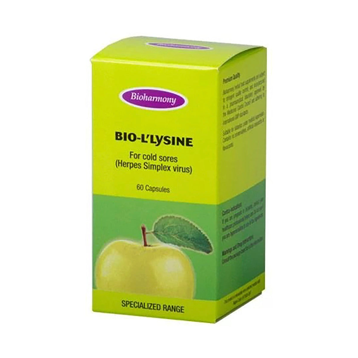 Bioharmony Bio-l'lysine 500mg 60 Capsules - Med365