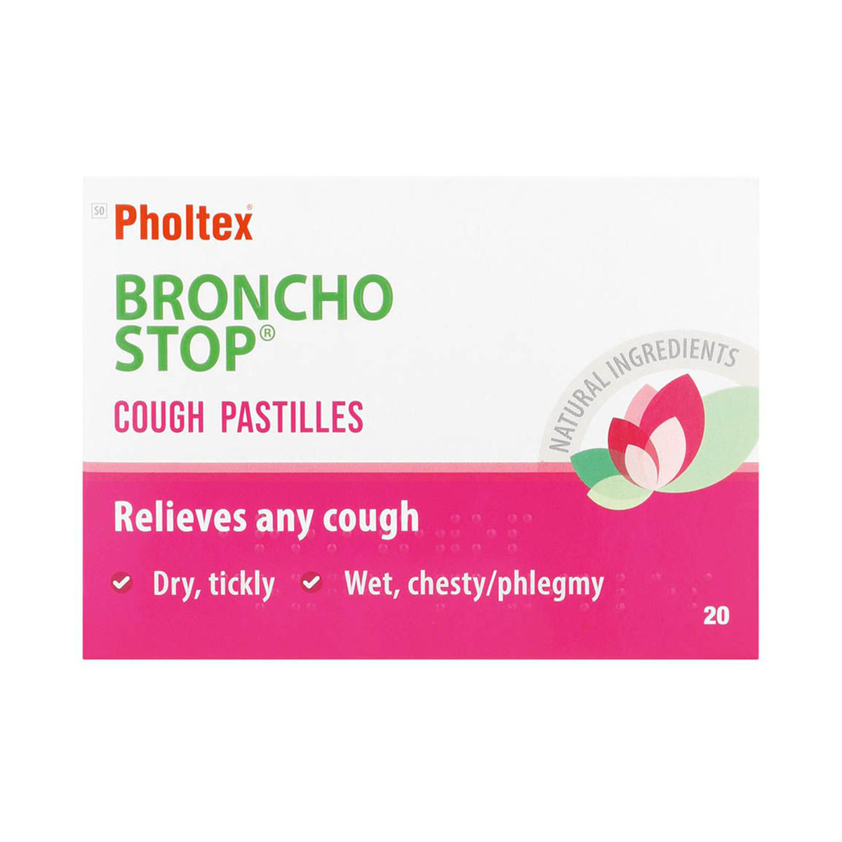 Bronchostop Cough Pastilles 20 Pastiles - Med365