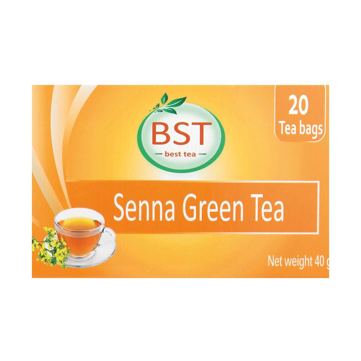 BST Senna Green Tea 20 Tea Bags - Med365