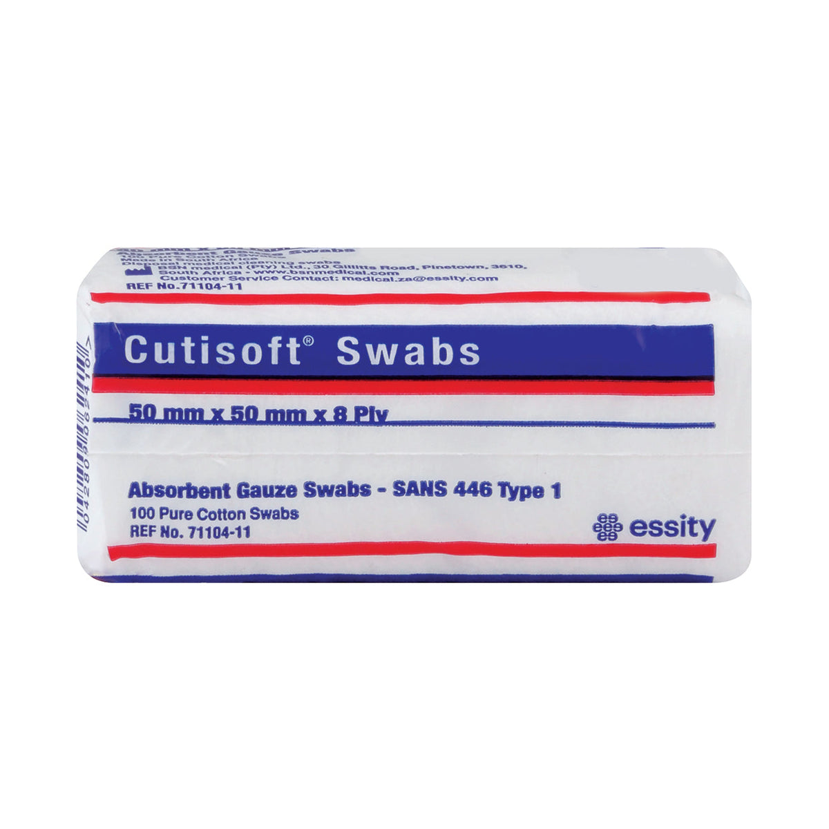 Cutisoft Swabs 50X50mm 8 Ply - Med365