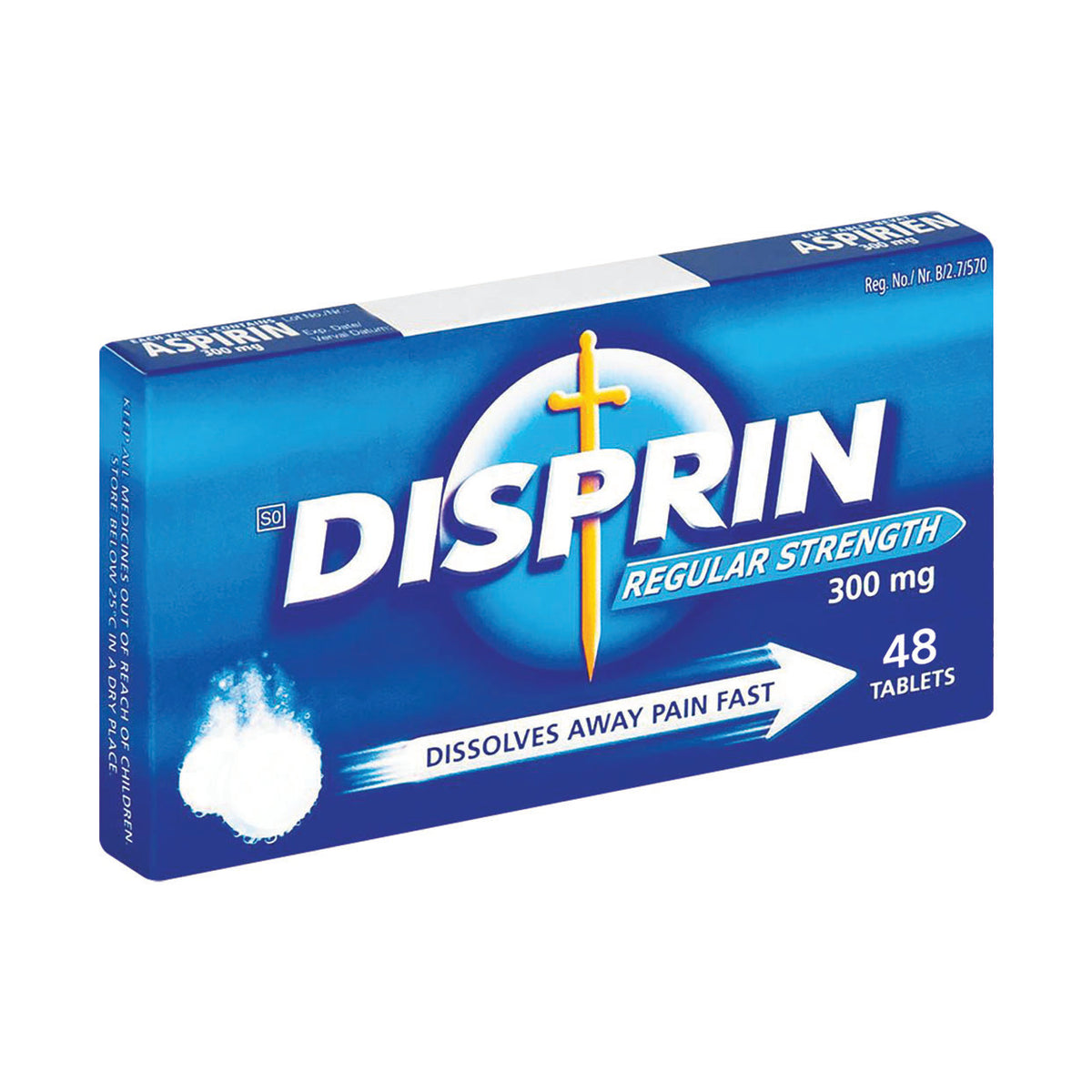 Disprin Regular Strength 300mg 48 Tablets - Med365