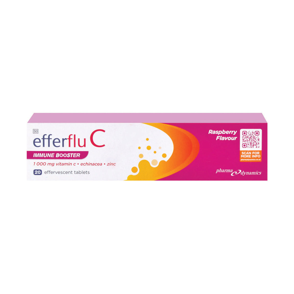 Efferflu C Immune Booster Raspberry 20 Effervescent Tablets - Med365