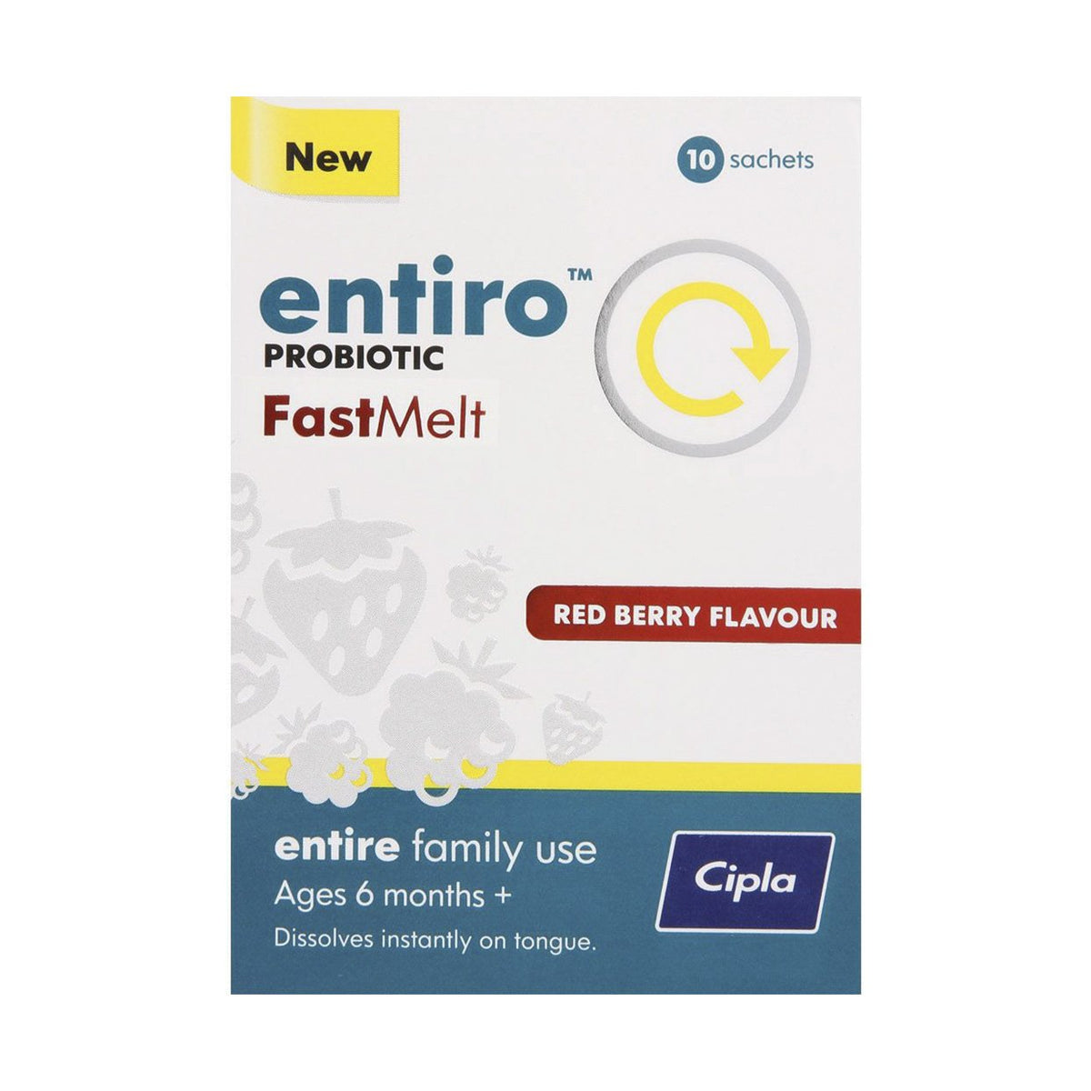 Entiro Fastmelt Red Berry 10 Sachets - Med365