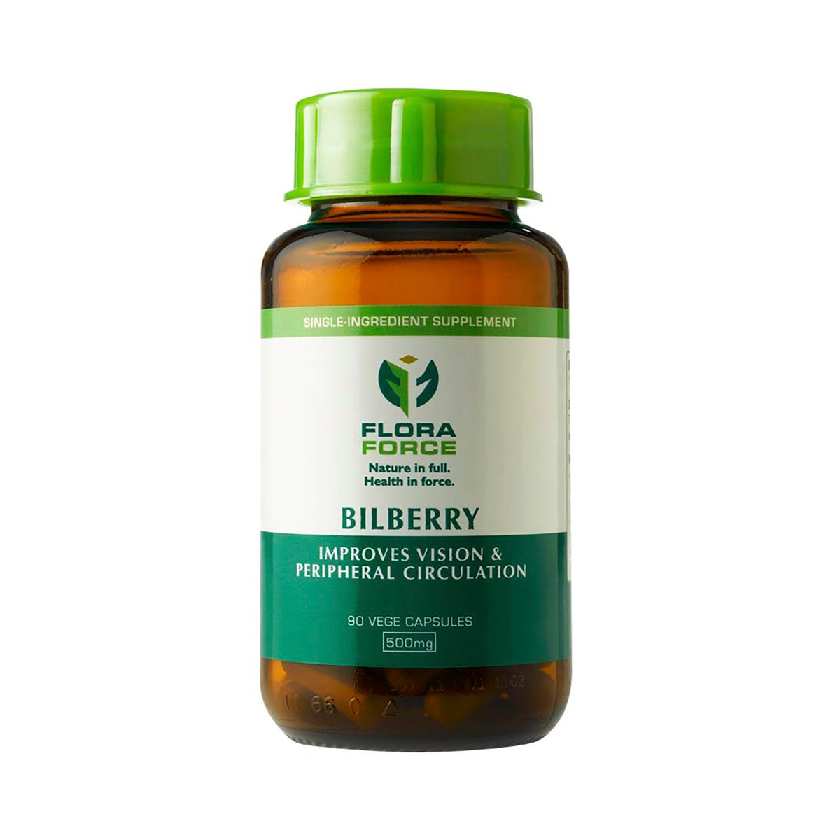 Flora Force Bilberry 500mg 90 Capsules - Med365