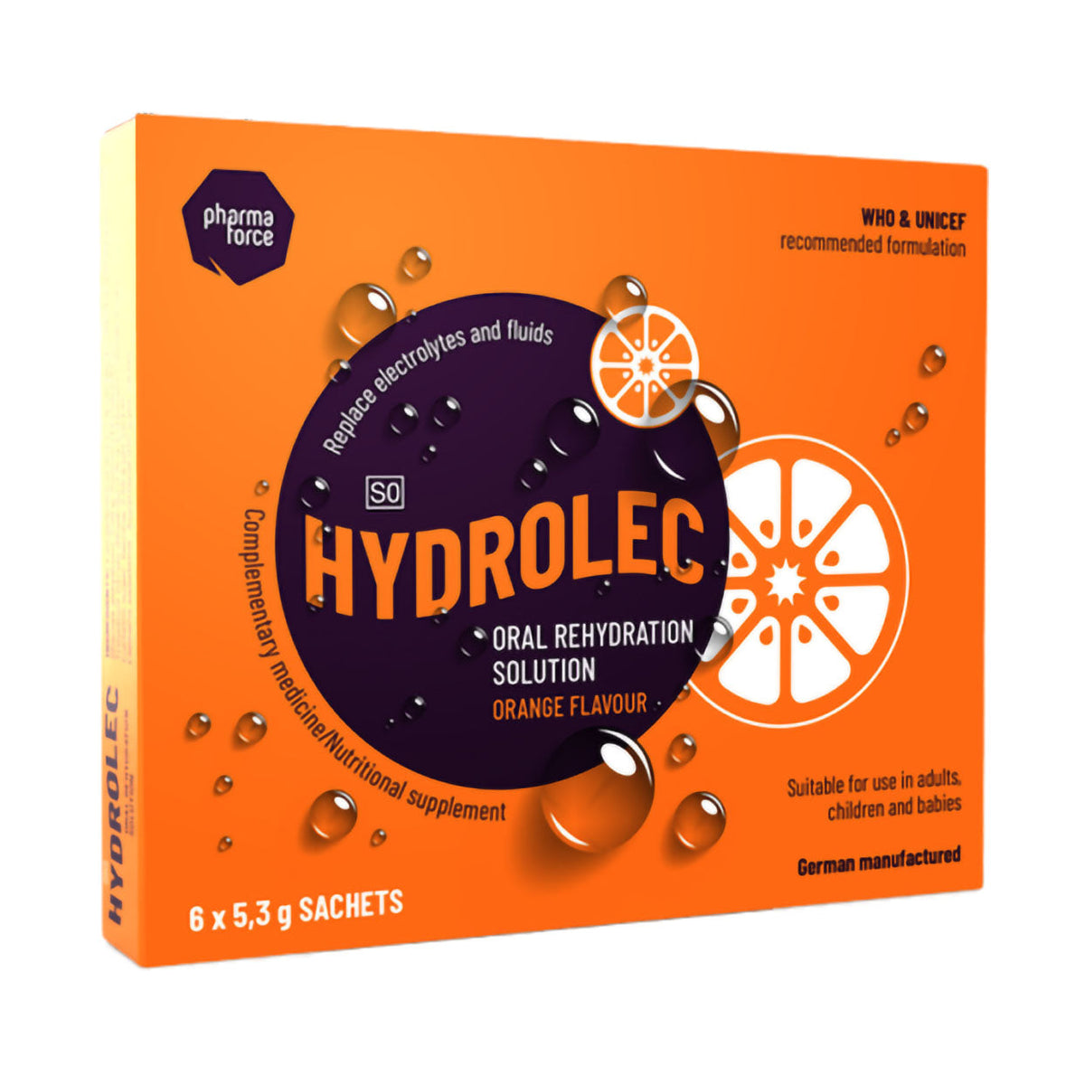 Hydrolec Orange Sachets 6 Sachets - Med365