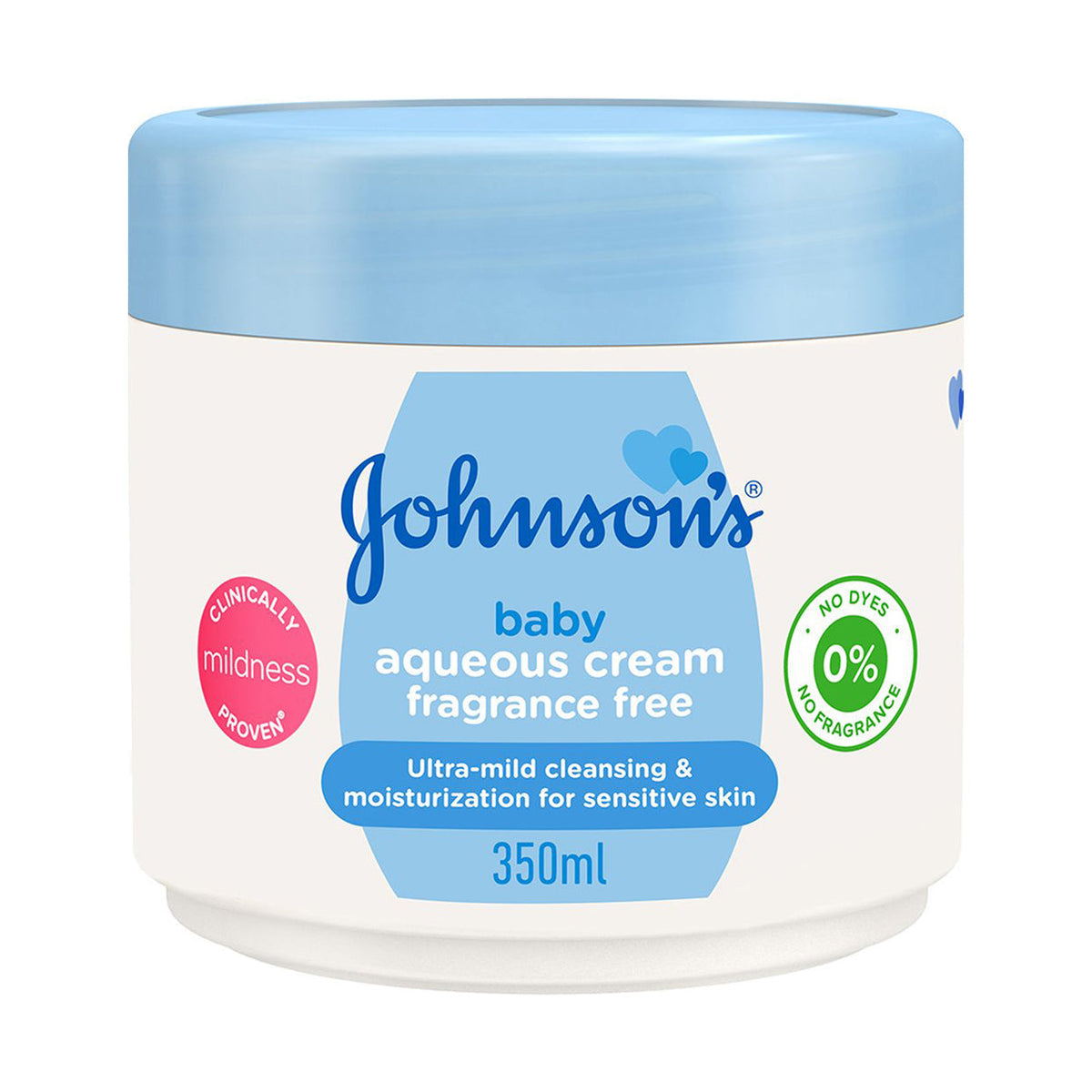 Johnson's Baby Aqueous Cream Fragrance Free 350ml - Med365