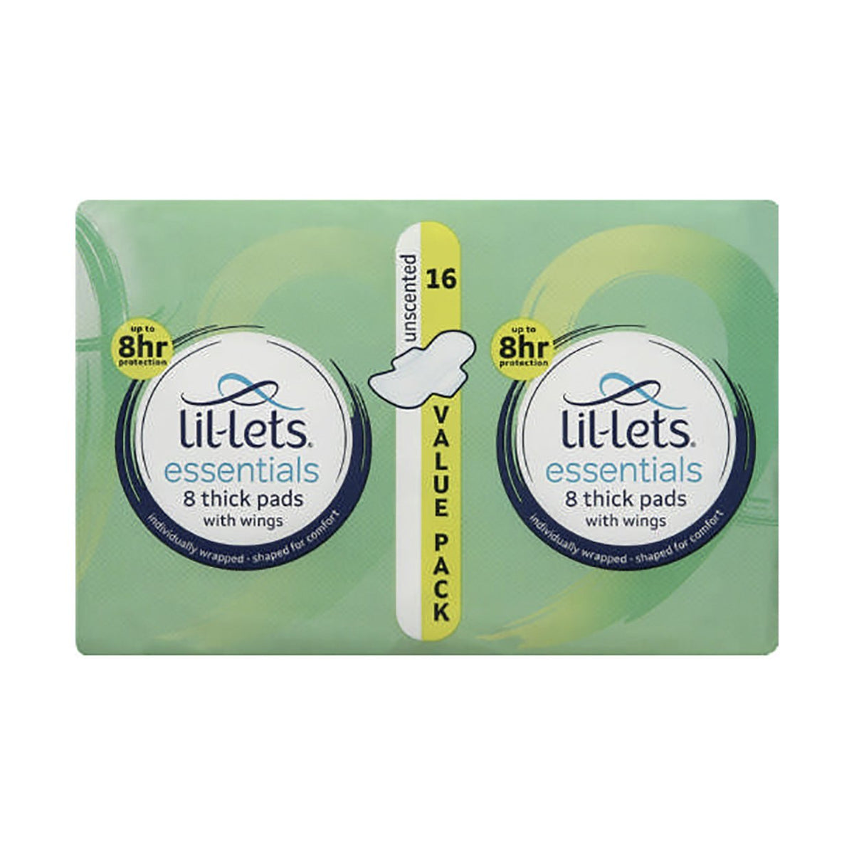 Lil-Lets Essentials Winged Pads Unscented 16 - Med365