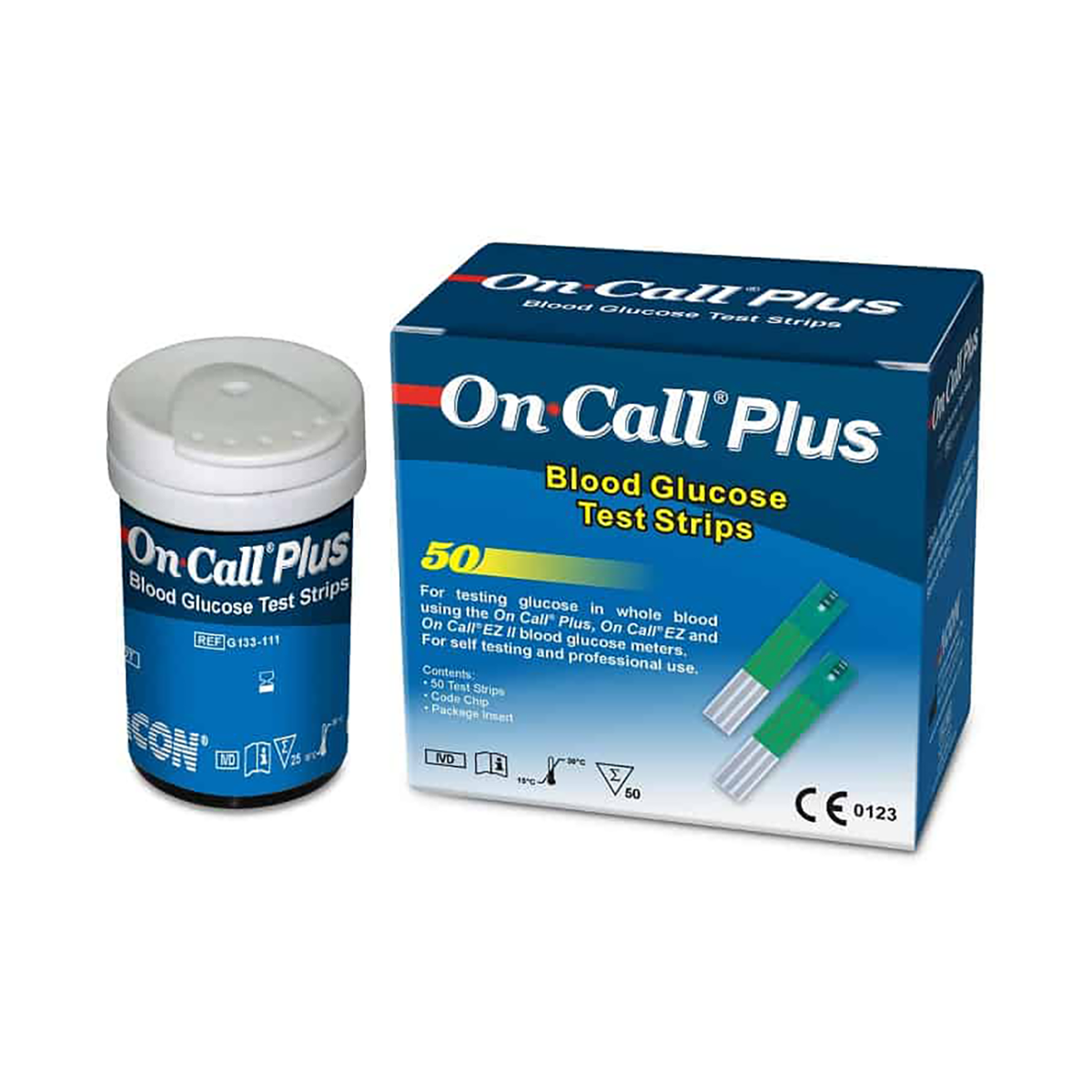 On Call Plus Blood Glucose Strips 50 Strips - Med365