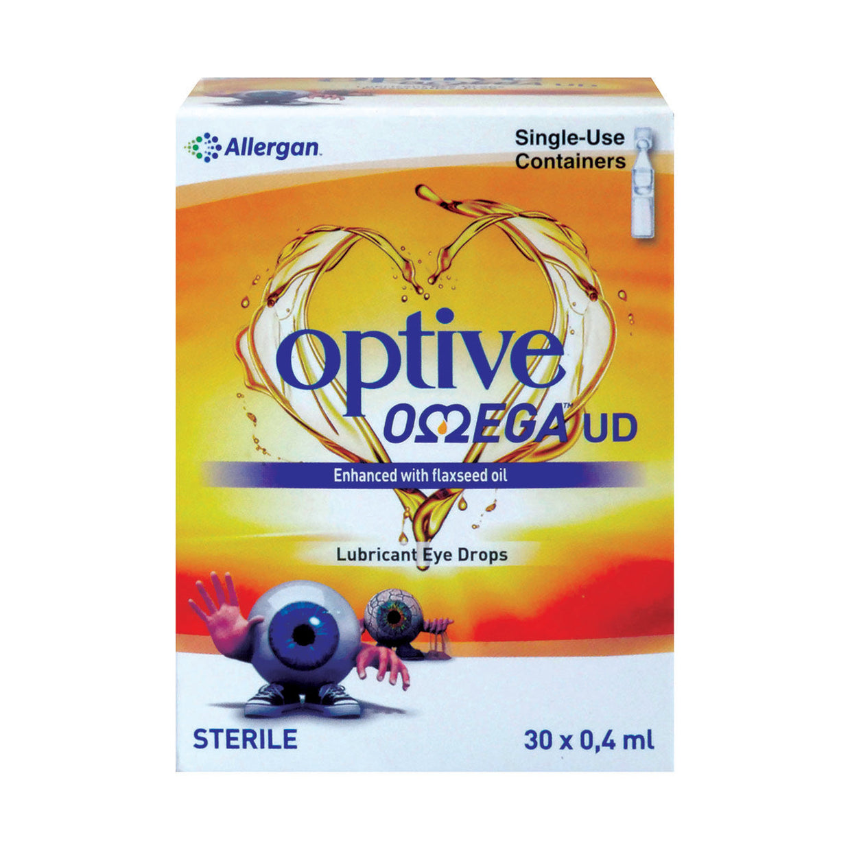 Optive Omega Ud Lubricant Eye Drops 30X0.4ml - Med365