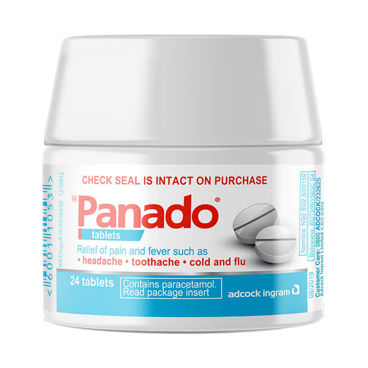 Panado Paracetamol 500mg 24 Tablets Spartan Pack - Med365