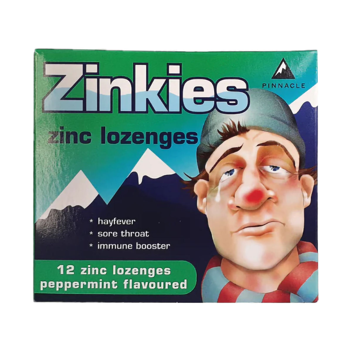 Pinnacle Zinkies Peppermint 12 Lozengers - Med365