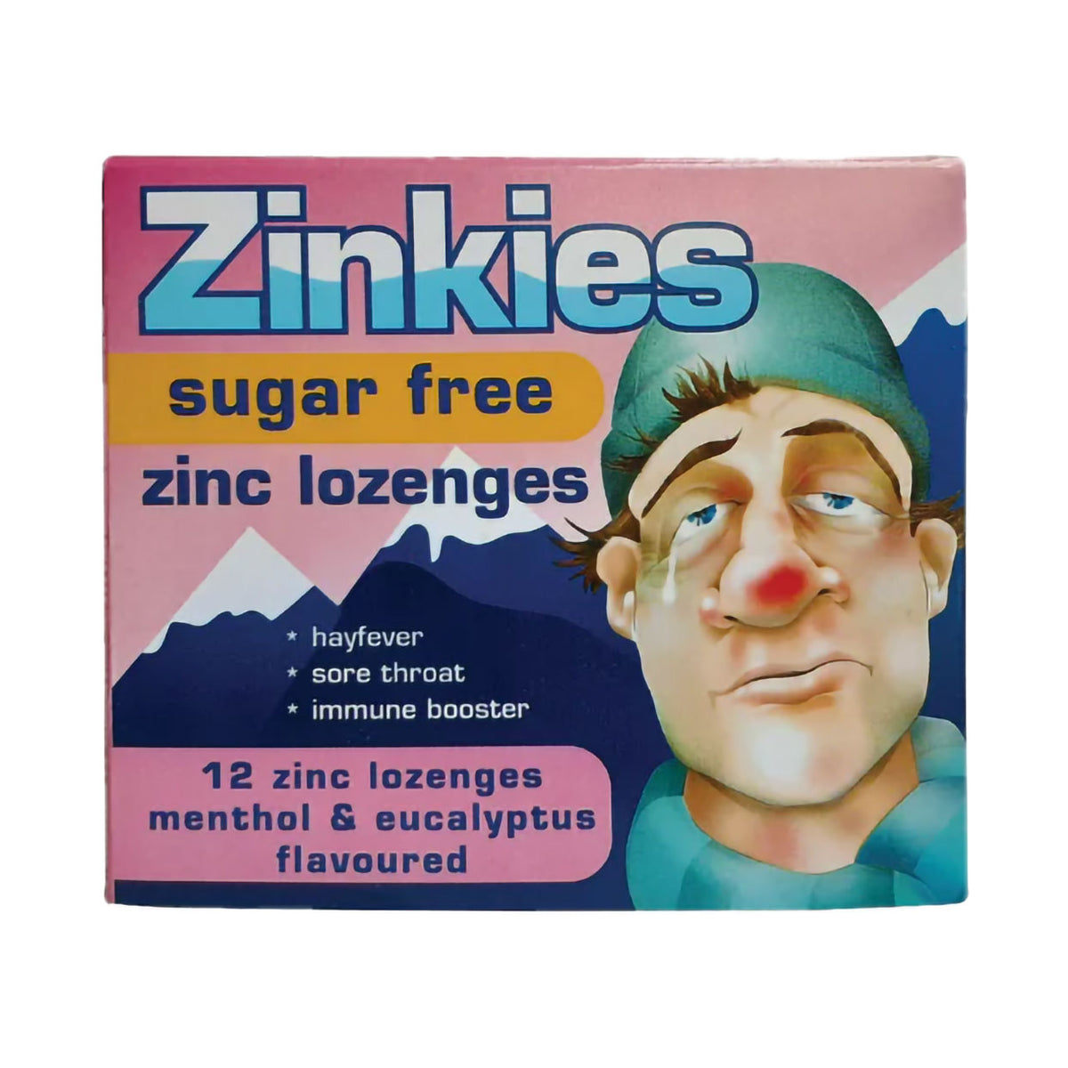 Pinnacle Zinkies Sugar Free Menthol & Eucalyptus 12 Lozenges - Med365