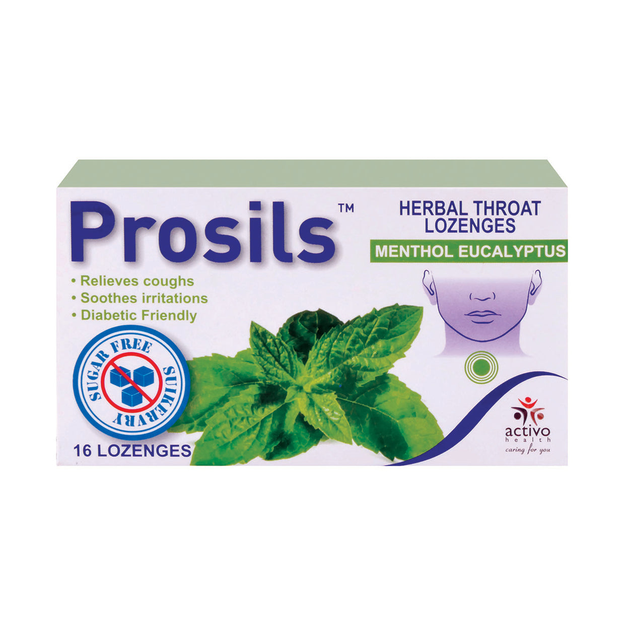 Prosils Throat Lozenges Menthol & Eucalyptus 16 Lozenges - Med365
