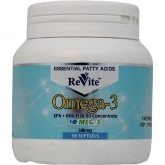 Revite Omega 3 500mg 90 Capsules - Med365