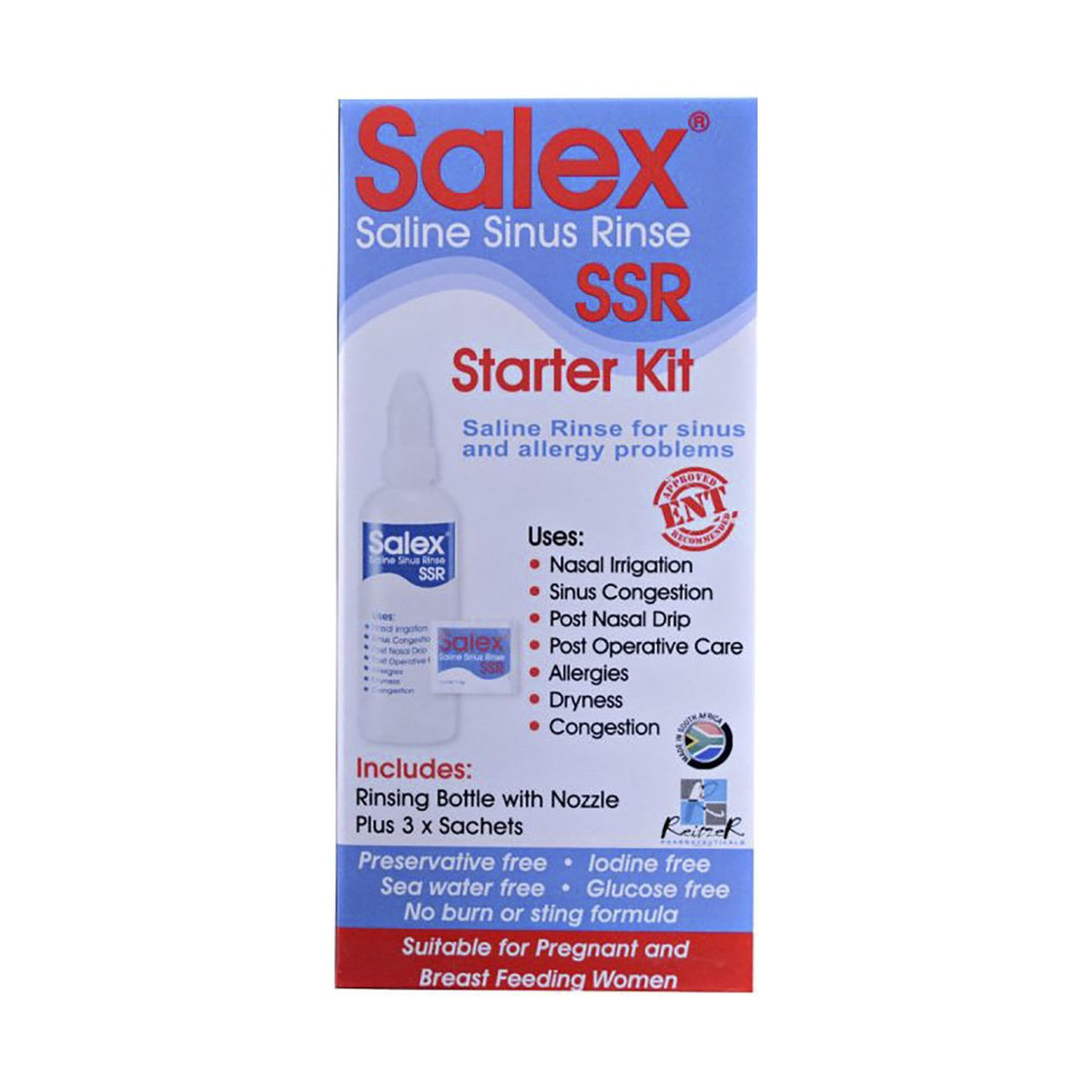 Salex Saline Sinus Rinse Starter Kit - Med365